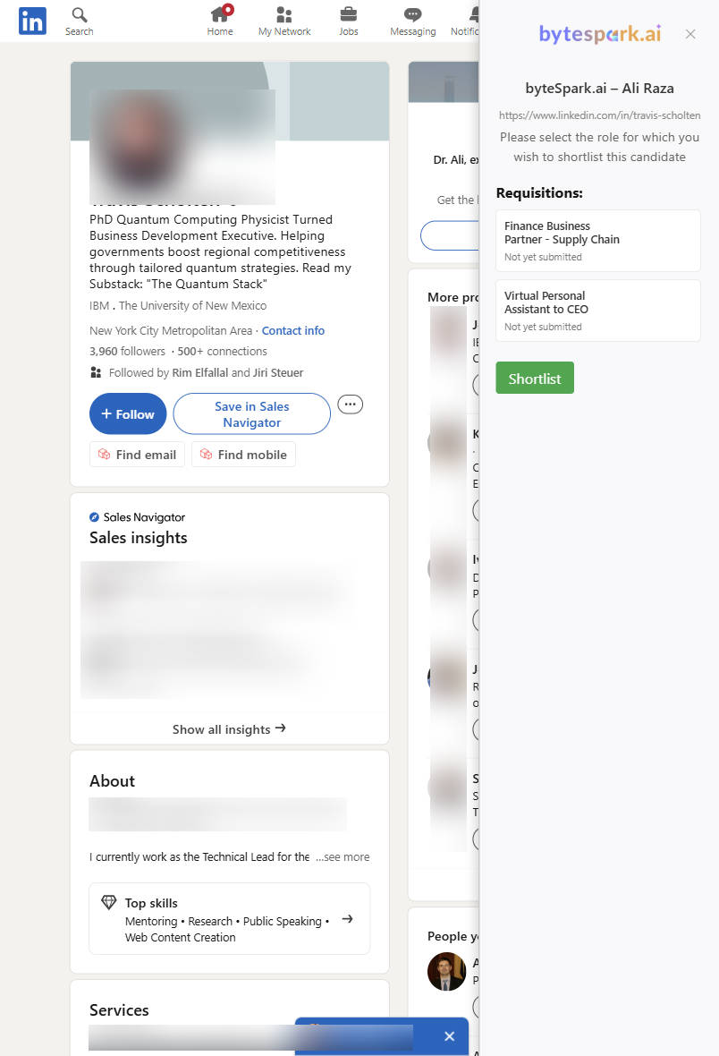 Talent Surf - Browse LinkedIn - AI Powered Recruitment Agency & Hiring Software